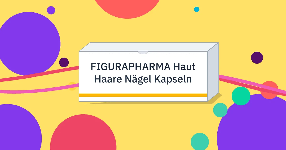 Symbolbild: Packung mit der Aufschrift FIGURAPHARMA Haut Haare Nägel Kapseln (PZN 18821329) – Verfügbarkeit und Bezug in Apotheken in Frankfurt am Main