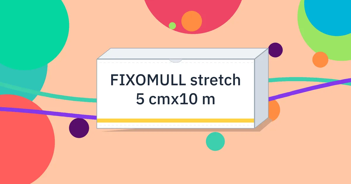 Symbolbild: Packung mit der Aufschrift FIXOMULL stretch 5 cmx10 m (PZN 09477086) – Verfügbarkeit und Bezug in Apotheken in Frankfurt am Main