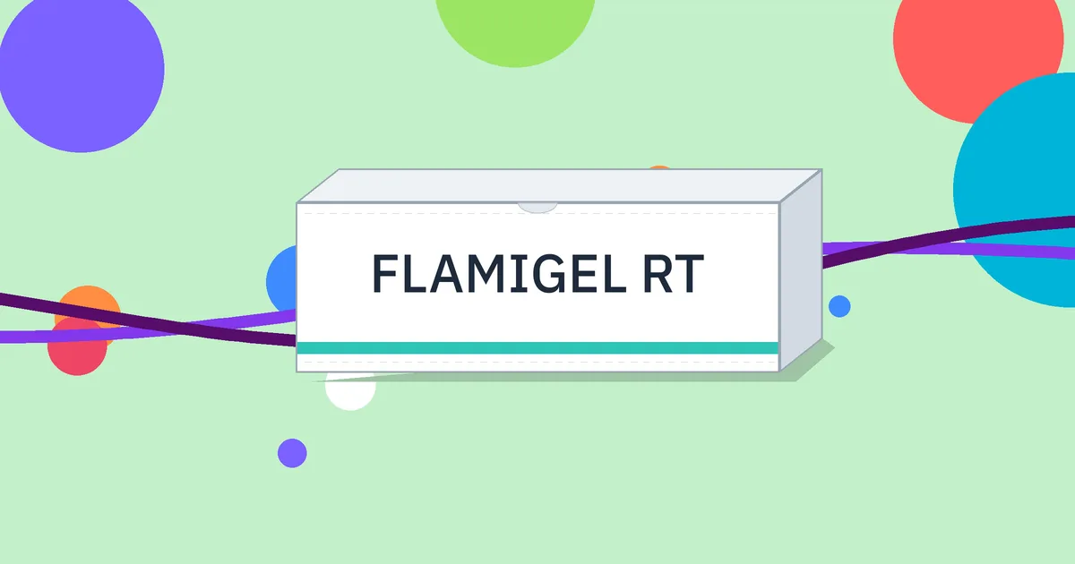 Symbolbild: Packung mit der Aufschrift FLAMIGEL RT (PZN 14384702) – Verfügbarkeit und Bezug in Apotheken in Frankfurt am Main