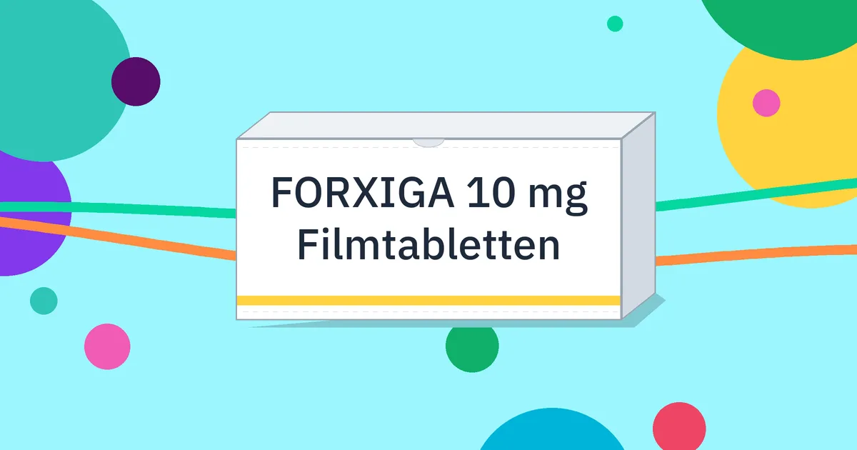 Symbolbild: Packung mit der Aufschrift FORXIGA 10 mg Filmtabletten (PZN 18232840) – Verfügbarkeit und Bezug in Apotheken in Frankfurt am Main