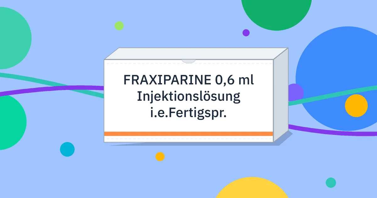Symbolbild: Packung mit der Aufschrift FRAXIPARINE 0,6 ml Injektionslösung i.e.Fertigspr. (PZN 12367898) – Verfügbarkeit und Bezug in Apotheken in Frankfurt am Main