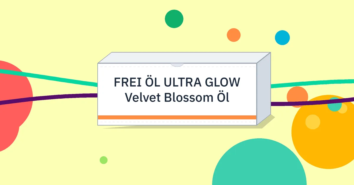 Symbolbild: Packung mit der Aufschrift FREI ÖL ULTRA GLOW Velvet Blossom Öl (PZN 19303737) – Verfügbarkeit und Bezug in Apotheken in Frankfurt am Main
