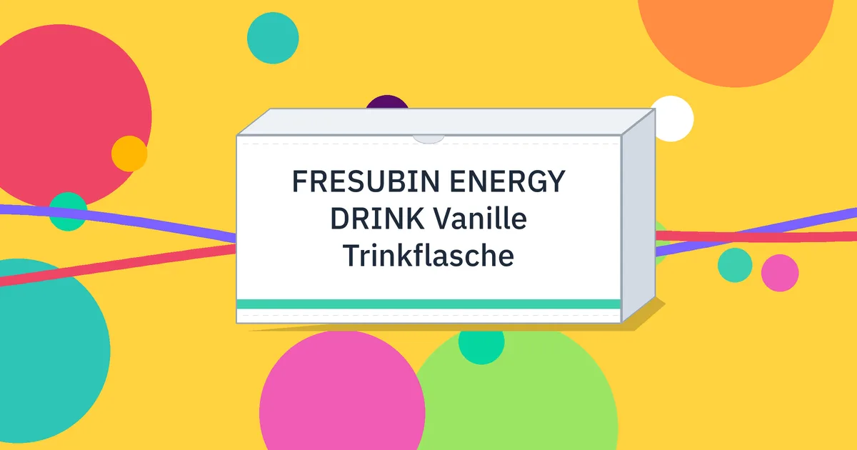 Symbolbild: Packung mit der Aufschrift FRESUBIN ENERGY DRINK Vanille Trinkflasche (PZN 18789927) – Verfügbarkeit und Bezug in Apotheken in Frankfurt am Main