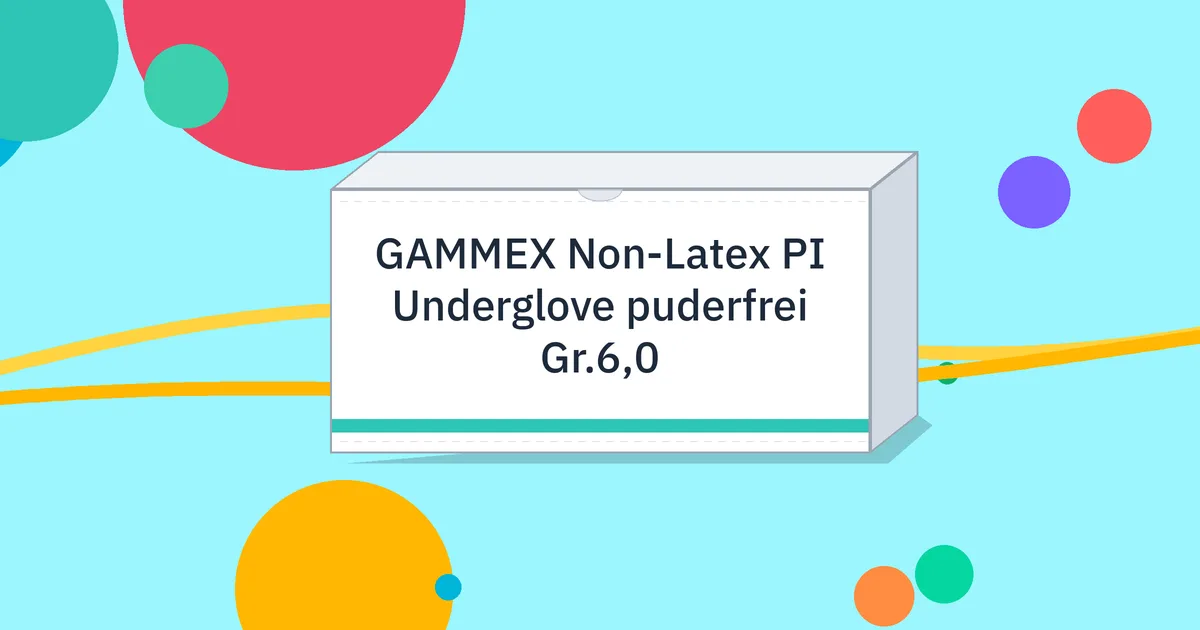 Symbolbild: Packung mit der Aufschrift GAMMEX Non-Latex PI Underglove puderfrei Gr.6,0 (PZN 11614745) – Verfügbarkeit und Bezug in Apotheken in Frankfurt am Main