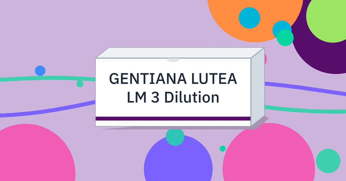 Symbolbild: Packung mit der Aufschrift GENTIANA LUTEA LM 3 Dilution (PZN 12876111) – Verfügbarkeit und Bezug in Apotheken in Frankfurt am Main