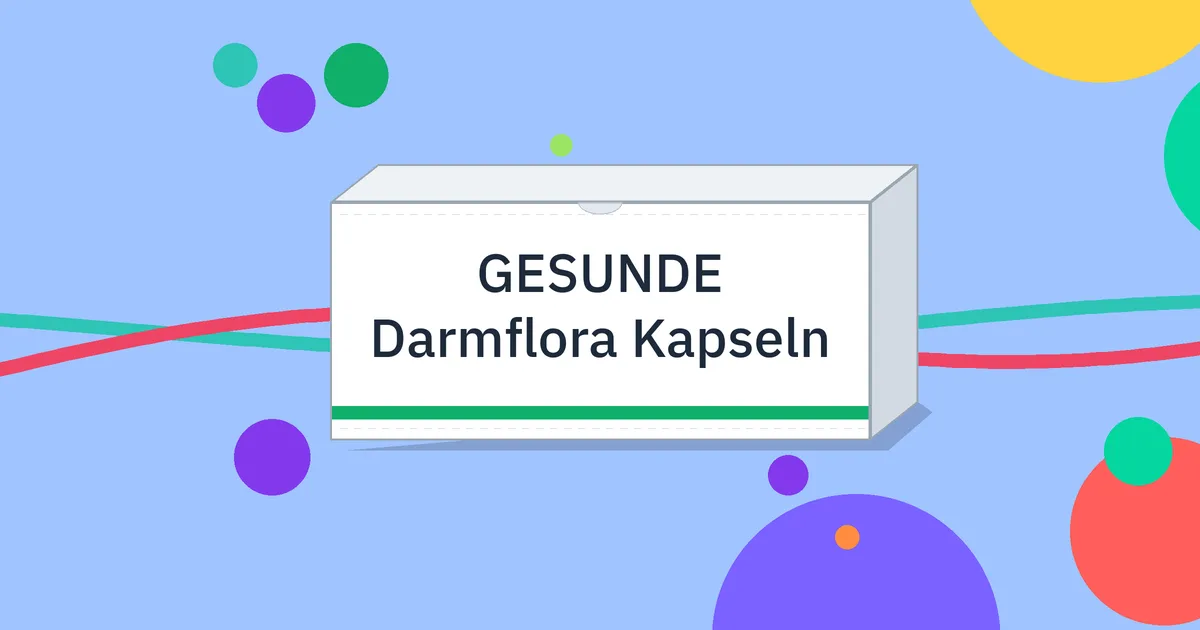 Symbolbild: Packung mit der Aufschrift GESUNDE Darmflora Kapseln (PZN 17382454) – Verfügbarkeit und Bezug in Apotheken in Frankfurt am Main