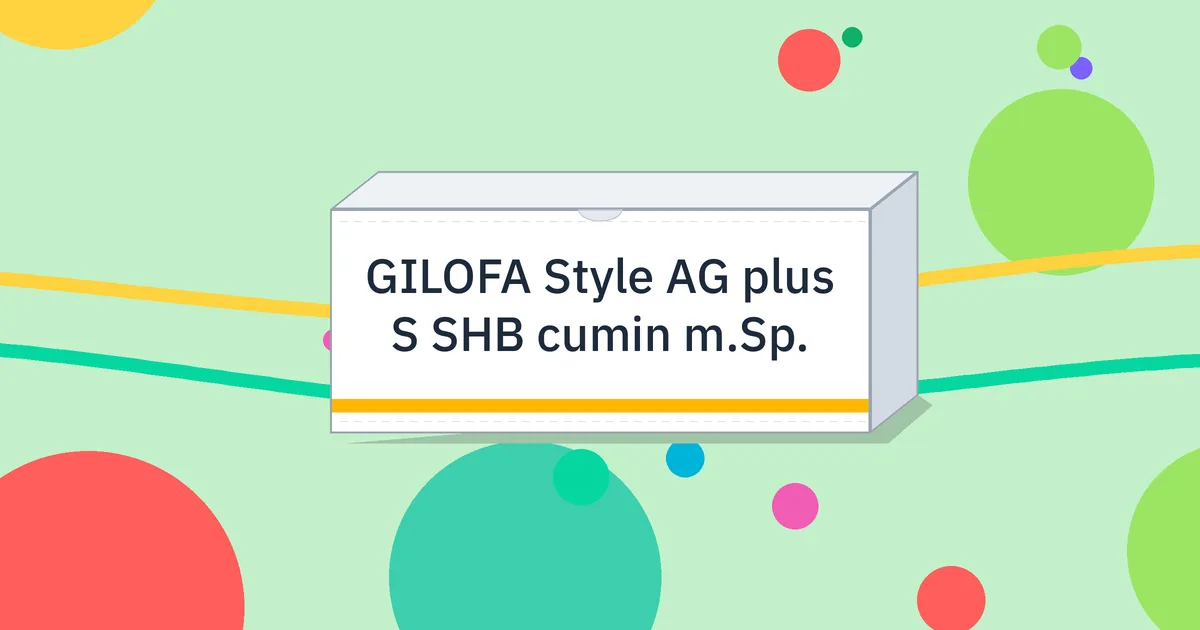 Symbolbild: Packung mit der Aufschrift GILOFA Style AG plus S SHB cumin m.Sp. (PZN 16727684) – Verfügbarkeit und Bezug in Apotheken in Frankfurt am Main
