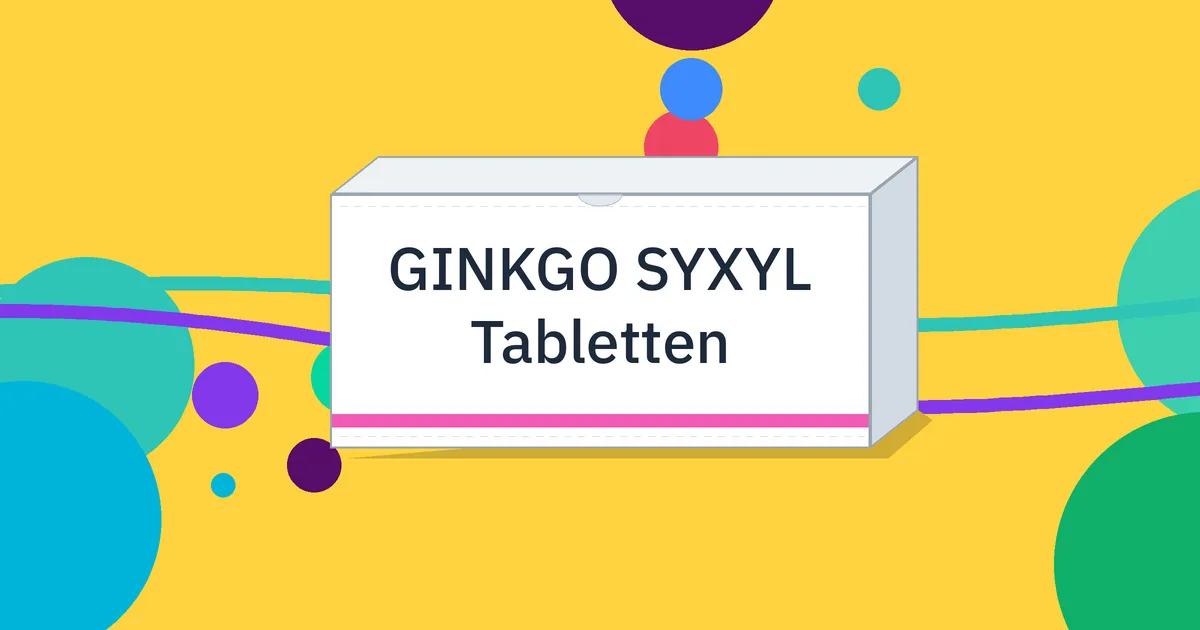 Symbolbild: Packung mit der Aufschrift GINKGO SYXYL Tabletten (PZN 07610888) – Verfügbarkeit und Bezug in Apotheken in Frankfurt am Main