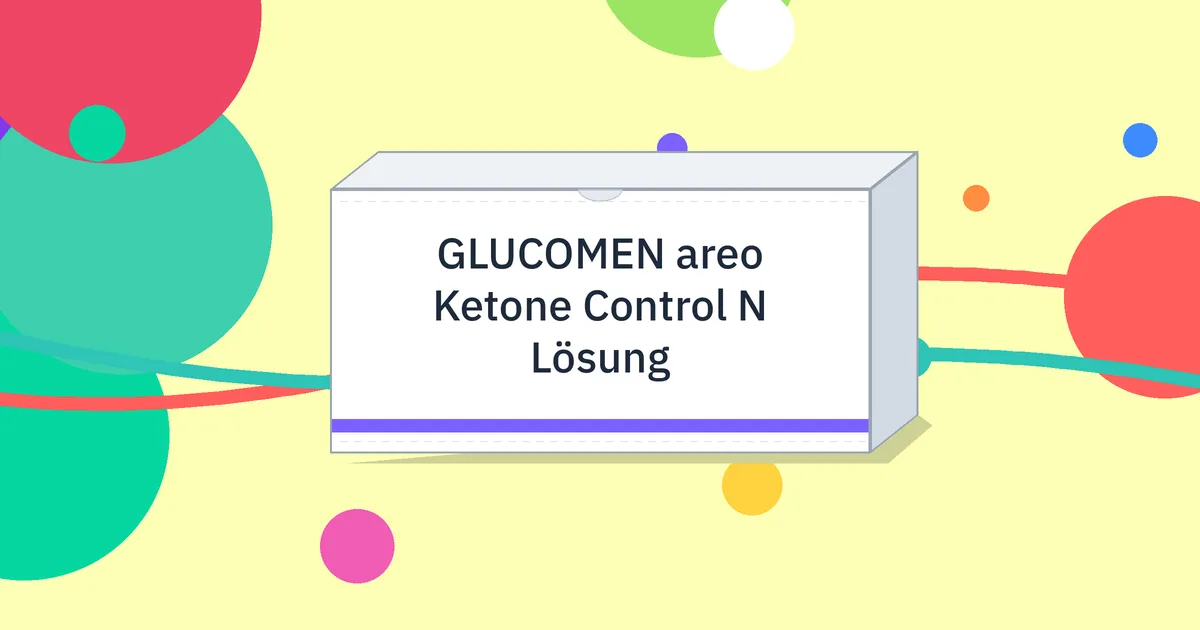 Symbolbild: Packung mit der Aufschrift GLUCOMEN areo Ketone Control N Lösung (PZN 13710430) – Verfügbarkeit und Bezug in Apotheken in Frankfurt am Main