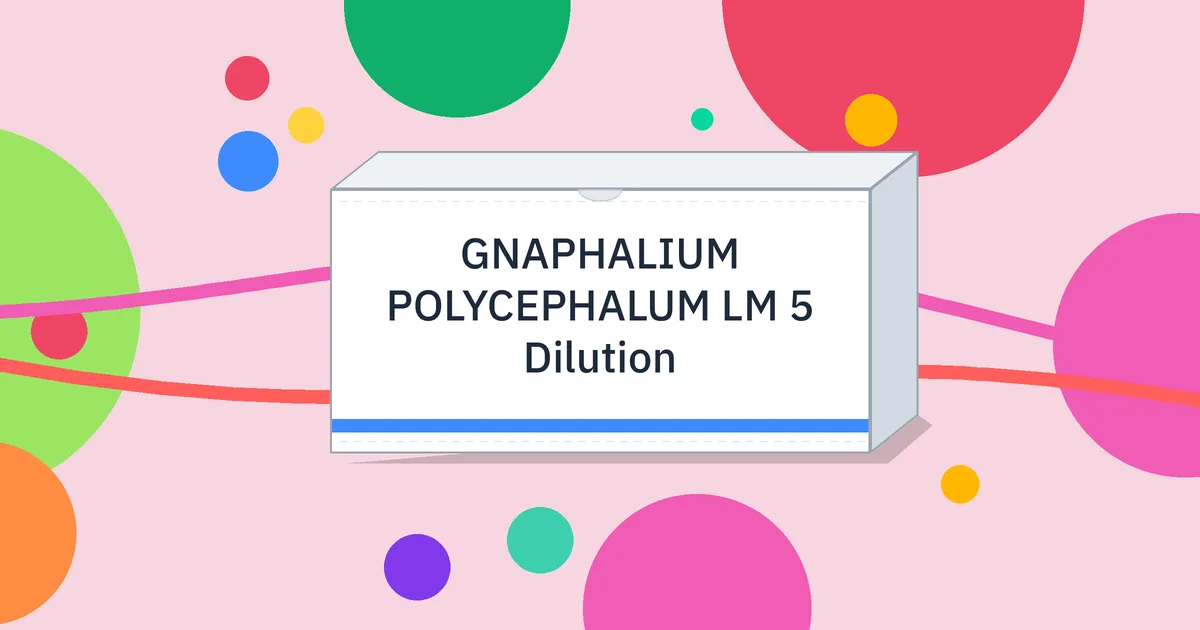 Symbolbild: Packung mit der Aufschrift GNAPHALIUM POLYCEPHALUM LM 5 Dilution (PZN 13545020) – Verfügbarkeit und Bezug in Apotheken in Frankfurt am Main