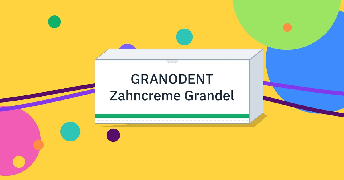 Symbolbild: Packung mit der Aufschrift GRANODENT Zahncreme Grandel (PZN 03547101) – Verfügbarkeit und Bezug in Apotheken in Frankfurt am Main