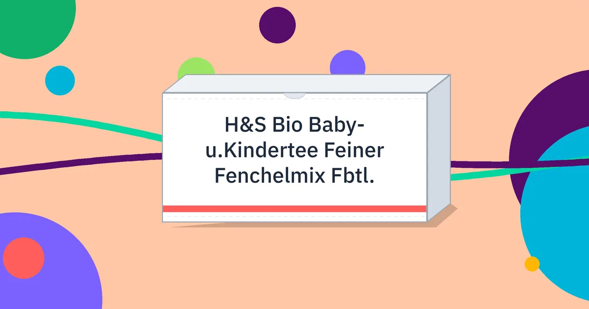 Symbolbild: Packung mit der Aufschrift H&S Bio Baby- u.Kindertee Feiner Fenchelmix Fbtl. (PZN 14264257) – Verfügbarkeit und Bezug in Apotheken in Frankfurt am Main