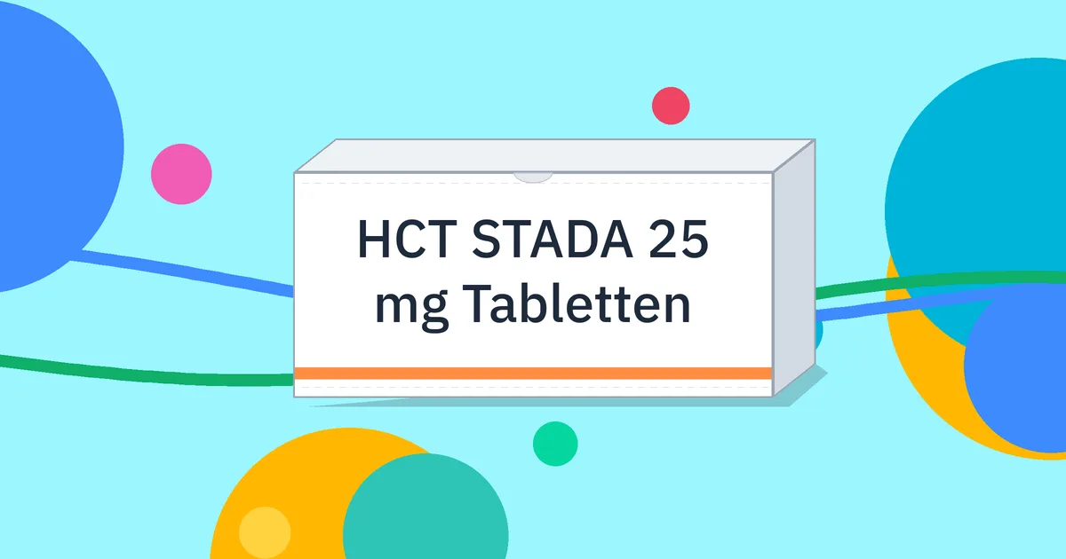Symbolbild: Packung mit der Aufschrift HCT STADA 25 mg Tabletten (PZN 05919943) – Verfügbarkeit und Bezug in Apotheken in Frankfurt am Main