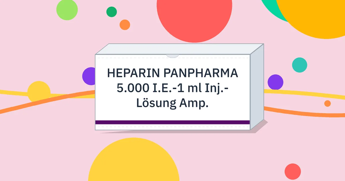 Symbolbild: Packung mit der Aufschrift HEPARIN PANPHARMA 5.000 I.E.-1 ml Inj.-Lösung Amp. (PZN 15198775) – Verfügbarkeit und Bezug in Apotheken in Frankfurt am Main