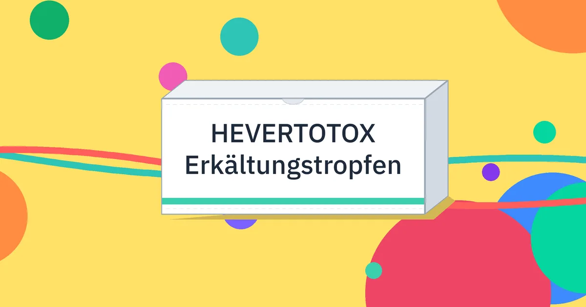 Symbolbild: Packung mit der Aufschrift HEVERTOTOX Erkältungstropfen (PZN 06961686) – Verfügbarkeit und Bezug in Apotheken in Frankfurt am Main