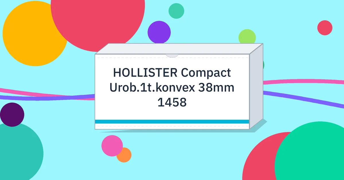 Symbolbild: Packung mit der Aufschrift HOLLISTER Compact Urob.1t.konvex 38mm 1458 (PZN 07238302) – Verfügbarkeit und Bezug in Apotheken in Frankfurt am Main