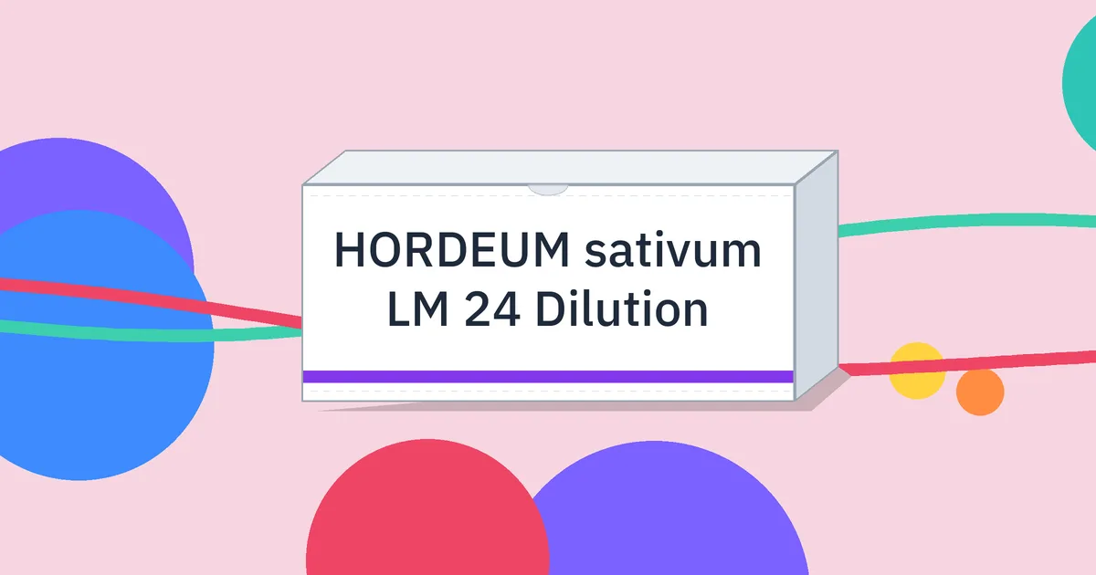 Symbolbild: Packung mit der Aufschrift HORDEUM sativum LM 24 Dilution (PZN 13555998) – Verfügbarkeit und Bezug in Apotheken in Frankfurt am Main