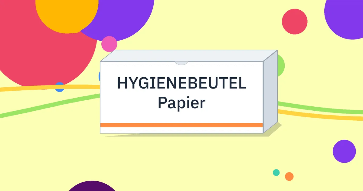 Symbolbild: Packung mit der Aufschrift HYGIENEBEUTEL Papier (PZN 13966158) – Verfügbarkeit und Bezug in Apotheken in Frankfurt am Main