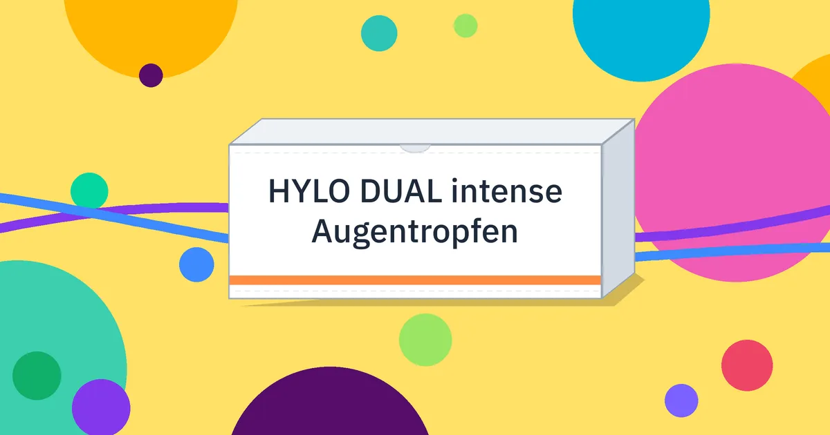 Symbolbild: Packung mit der Aufschrift HYLO DUAL intense Augentropfen (PZN 13833434) – Verfügbarkeit und Bezug in Apotheken in Frankfurt am Main