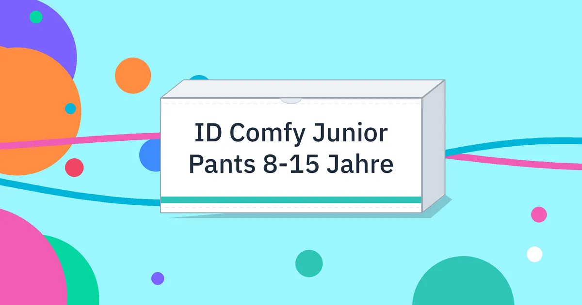 Symbolbild: Packung mit der Aufschrift ID Comfy Junior Pants 8-15 Jahre (PZN 18656020) – Verfügbarkeit und Bezug in Apotheken in Frankfurt am Main