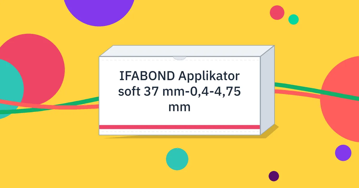 Symbolbild: Packung mit der Aufschrift IFABOND Applikator soft 37 mm-0,4-4,75 mm (PZN 19724835) – Verfügbarkeit und Bezug in Apotheken in Frankfurt am Main