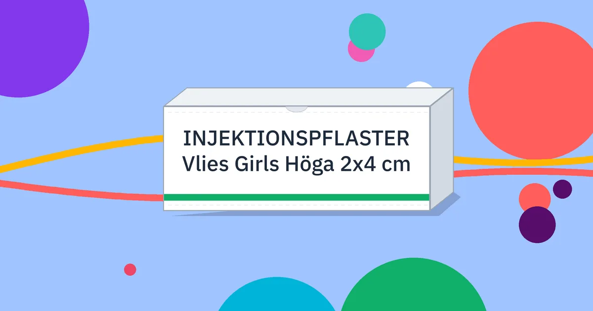 Symbolbild: Packung mit der Aufschrift INJEKTIONSPFLASTER Vlies Girls Höga 2x4 cm (PZN 20173145) – Verfügbarkeit und Bezug in Apotheken in Frankfurt am Main