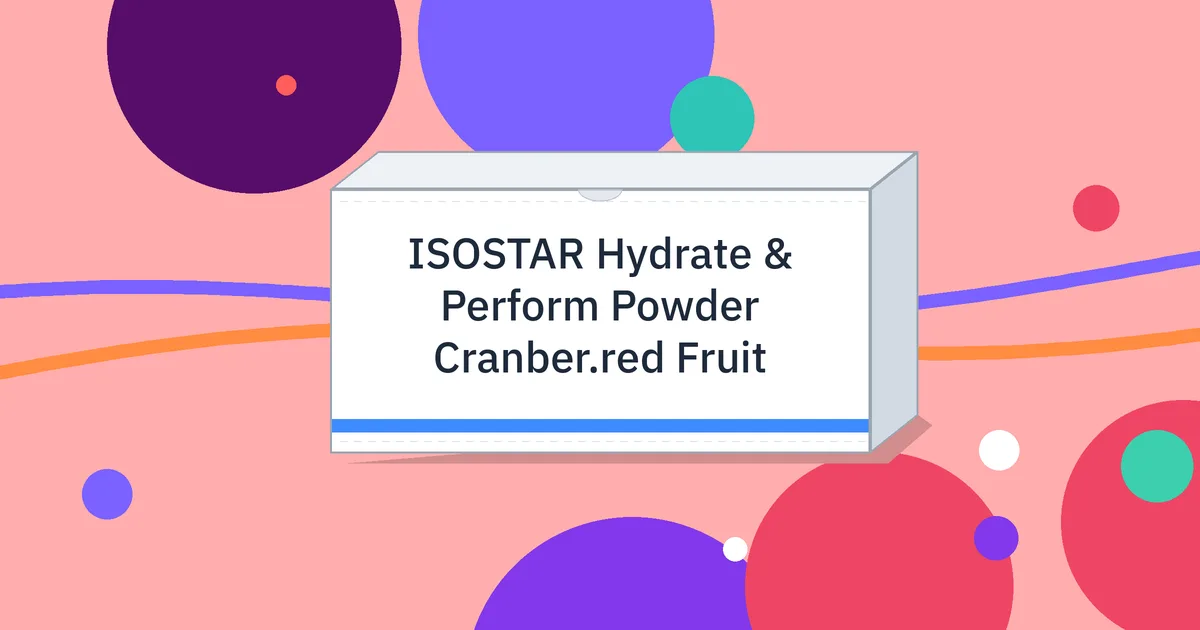 Symbolbild: Packung mit der Aufschrift ISOSTAR Hydrate & Perform Powder Cranber.red Fruit (PZN 19639667) – Verfügbarkeit und Bezug in Apotheken in Frankfurt am Main