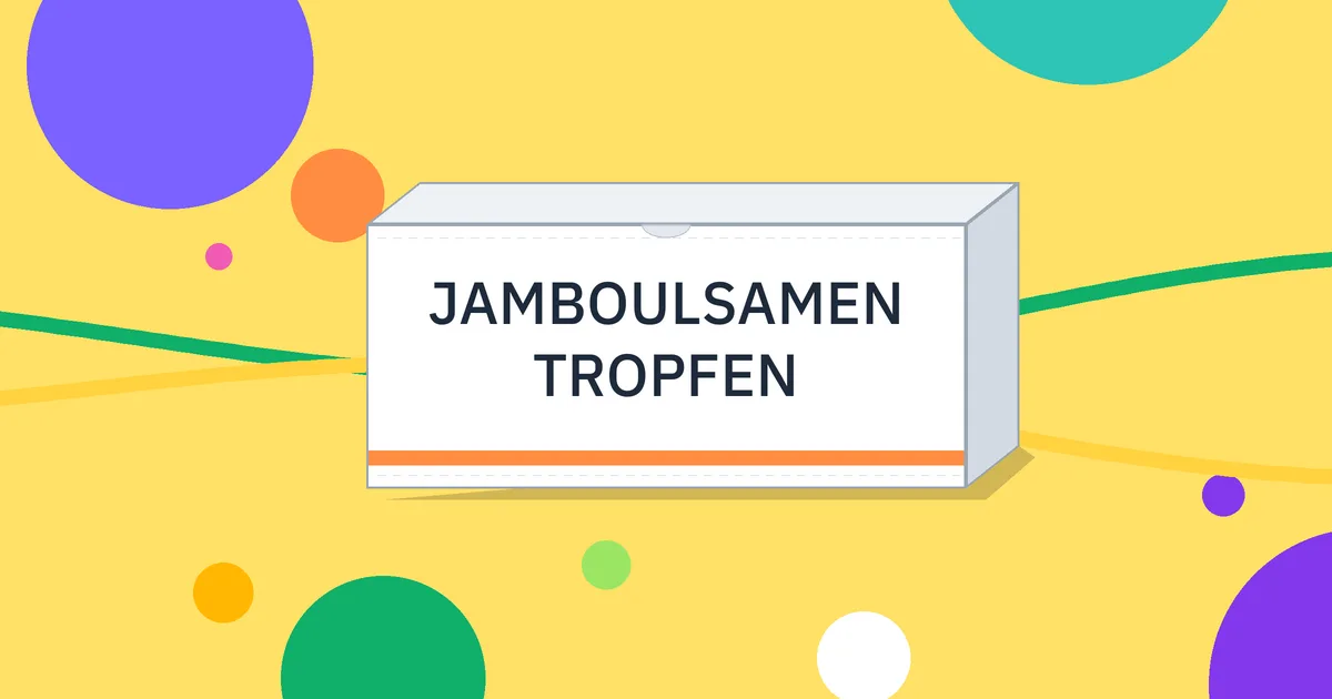 Symbolbild: Packung mit der Aufschrift JAMBOULSAMEN TROPFEN (PZN 15230993) – Verfügbarkeit und Bezug in Apotheken in Frankfurt am Main