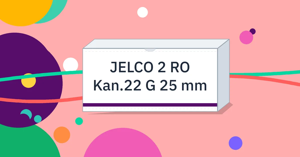 Symbolbild: Packung mit der Aufschrift JELCO 2 RO Kan.22 G 25 mm (PZN 00946332) – Verfügbarkeit und Bezug in Apotheken in Frankfurt am Main