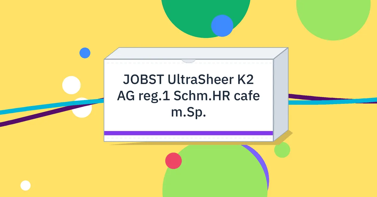Symbolbild: Packung mit der Aufschrift JOBST UltraSheer K2 AG reg.1 Schm.HR cafe m.Sp. (PZN 13162164) – Verfügbarkeit und Bezug in Apotheken in Frankfurt am Main