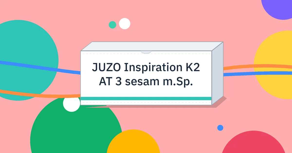 Symbolbild: Packung mit der Aufschrift JUZO Inspiration K2 AT 3 sesam m.Sp. (PZN 14926586) – Verfügbarkeit und Bezug in Apotheken in Frankfurt am Main