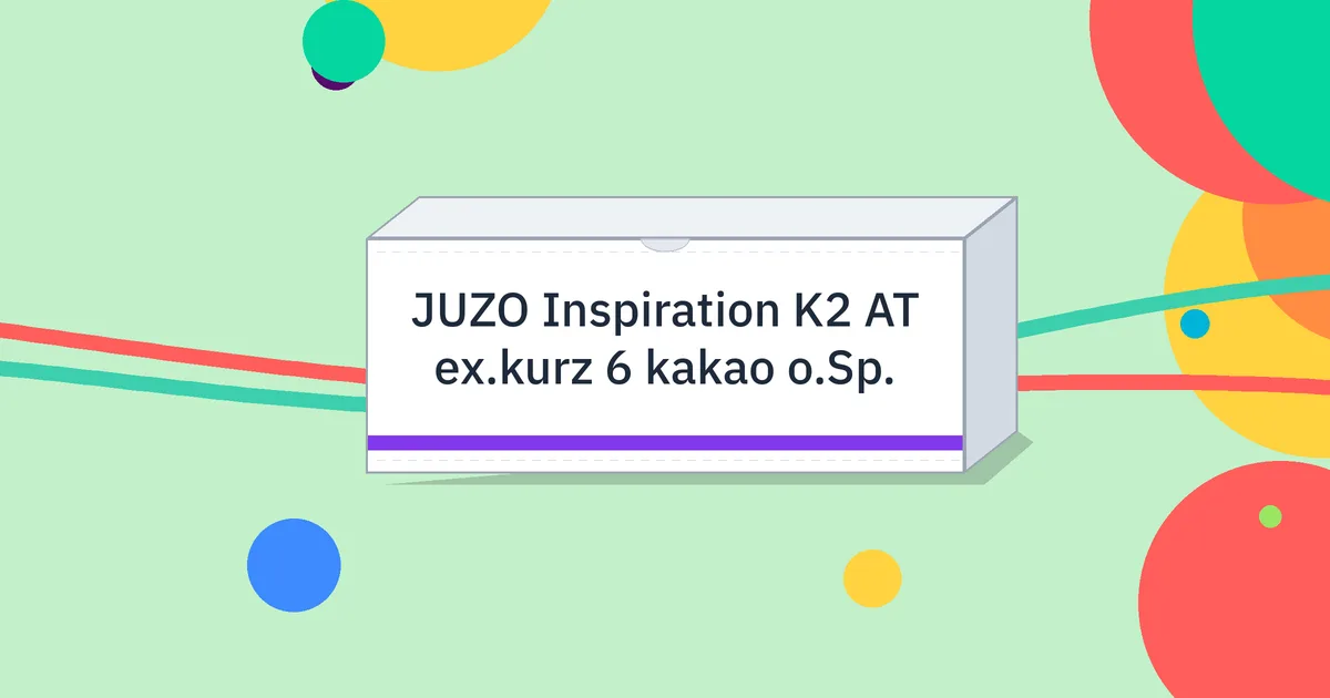 Symbolbild: Packung mit der Aufschrift JUZO Inspiration K2 AT ex.kurz 6 kakao o.Sp. (PZN 14932463) – Verfügbarkeit und Bezug in Apotheken in Frankfurt am Main