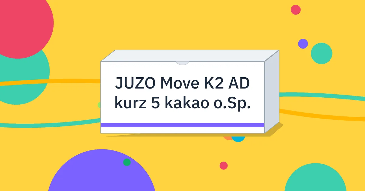 Symbolbild: Packung mit der Aufschrift JUZO Move K2 AD kurz 5 kakao o.Sp. (PZN 18541009) – Verfügbarkeit und Bezug in Apotheken in Frankfurt am Main