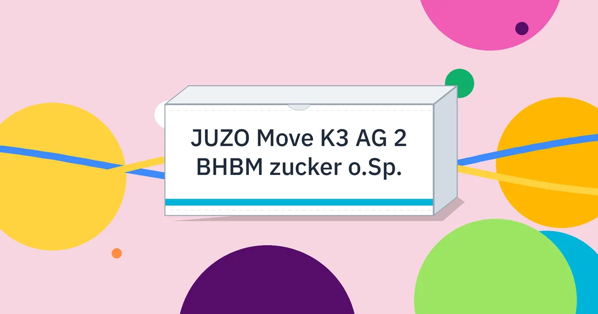 Symbolbild: Packung mit der Aufschrift JUZO Move K3 AG 2 BHBM zucker o.Sp. (PZN 18577941) – Verfügbarkeit und Bezug in Apotheken in Frankfurt am Main