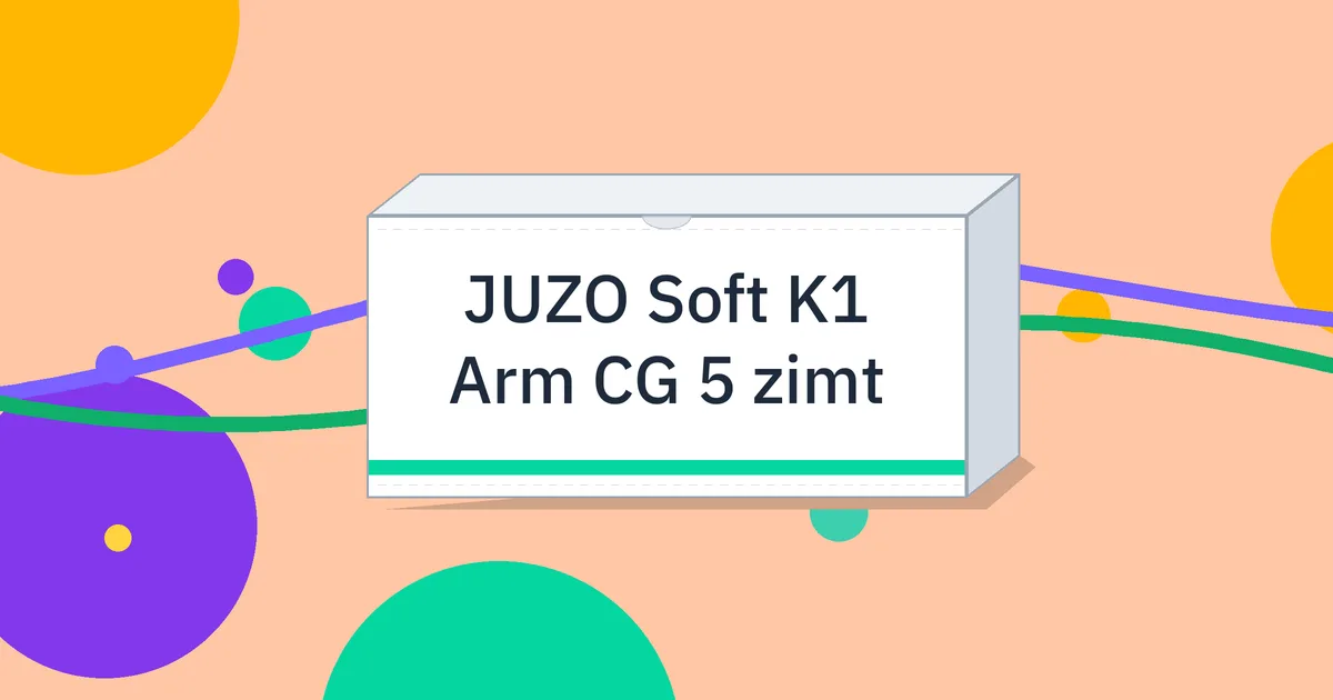 Symbolbild: Packung mit der Aufschrift JUZO Soft K1 Arm CG 5 zimt (PZN 15508253) – Verfügbarkeit und Bezug in Apotheken in Frankfurt am Main