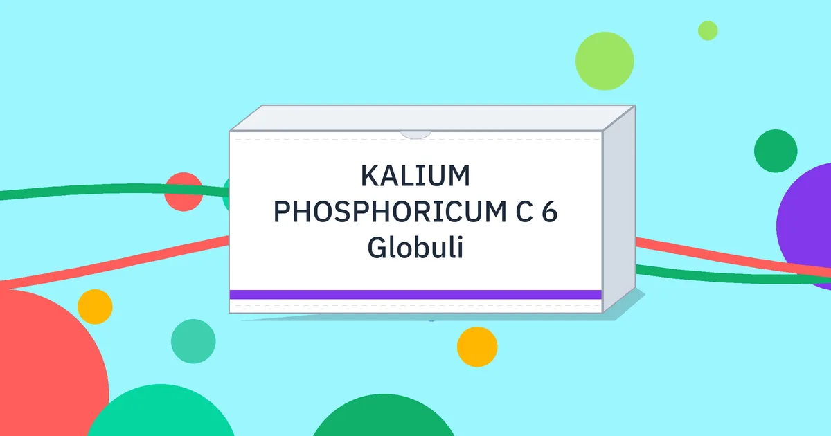 Symbolbild: Packung mit der Aufschrift KALIUM PHOSPHORICUM C 6 Globuli (PZN 07171360) – Verfügbarkeit und Bezug in Apotheken in Frankfurt am Main