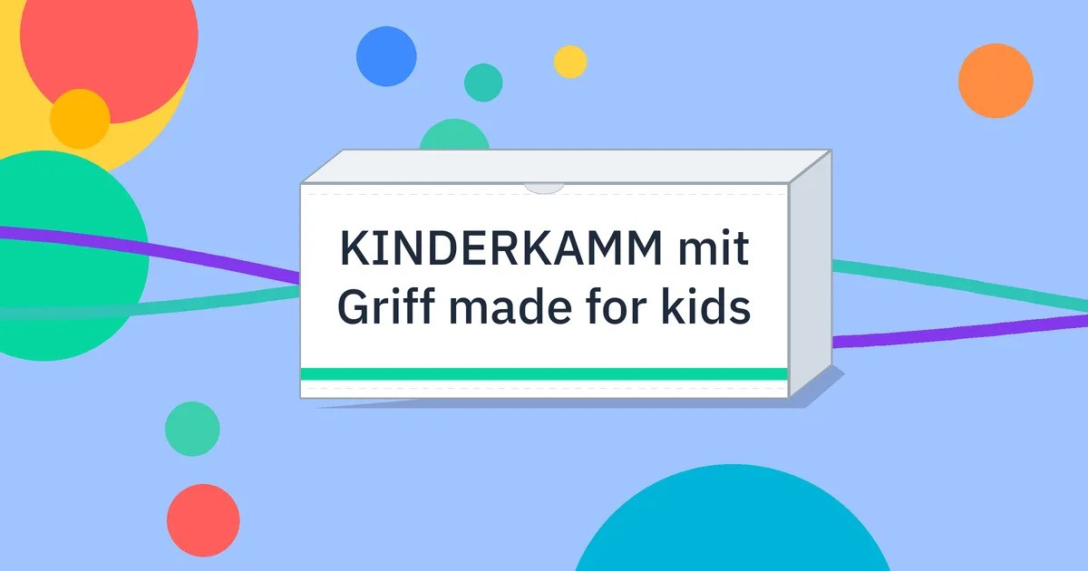 Symbolbild: Packung mit der Aufschrift KINDERKAMM mit Griff made for kids (PZN 09606253) – Verfügbarkeit und Bezug in Apotheken in Frankfurt am Main