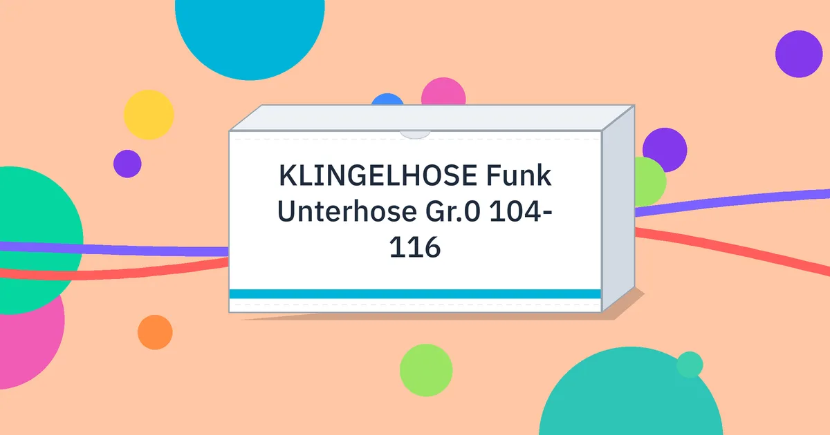 Symbolbild: Packung mit der Aufschrift KLINGELHOSE Funk Unterhose Gr.0 104-116 (PZN 06914132) – Verfügbarkeit und Bezug in Apotheken in Frankfurt am Main