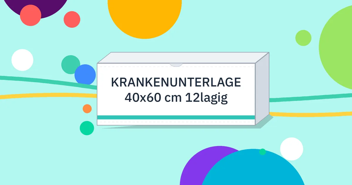Symbolbild: Packung mit der Aufschrift KRANKENUNTERLAGE 40x60 cm 12lagig (PZN 00527500) – Verfügbarkeit und Bezug in Apotheken in Frankfurt am Main