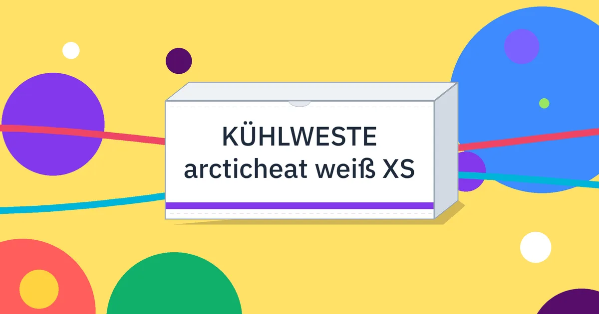 Symbolbild: Packung mit der Aufschrift KÜHLWESTE arcticheat weiß XS (PZN 09230492) – Verfügbarkeit und Bezug in Apotheken in Frankfurt am Main