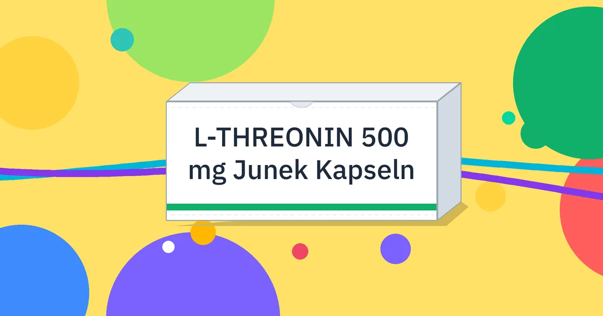Symbolbild: Packung mit der Aufschrift L-THREONIN 500 mg Junek Kapseln (PZN 00135496) – Verfügbarkeit und Bezug in Apotheken in Frankfurt am Main