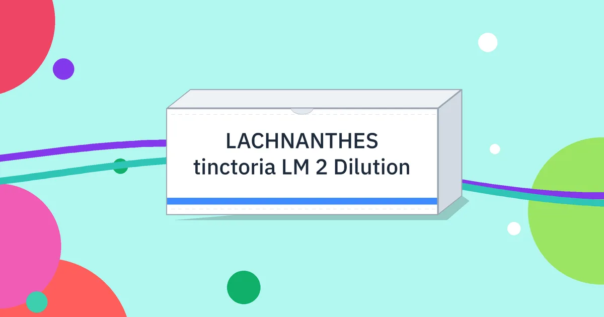 Symbolbild: Packung mit der Aufschrift LACHNANTHES tinctoria LM 2 Dilution (PZN 13520215) – Verfügbarkeit und Bezug in Apotheken in Frankfurt am Main
