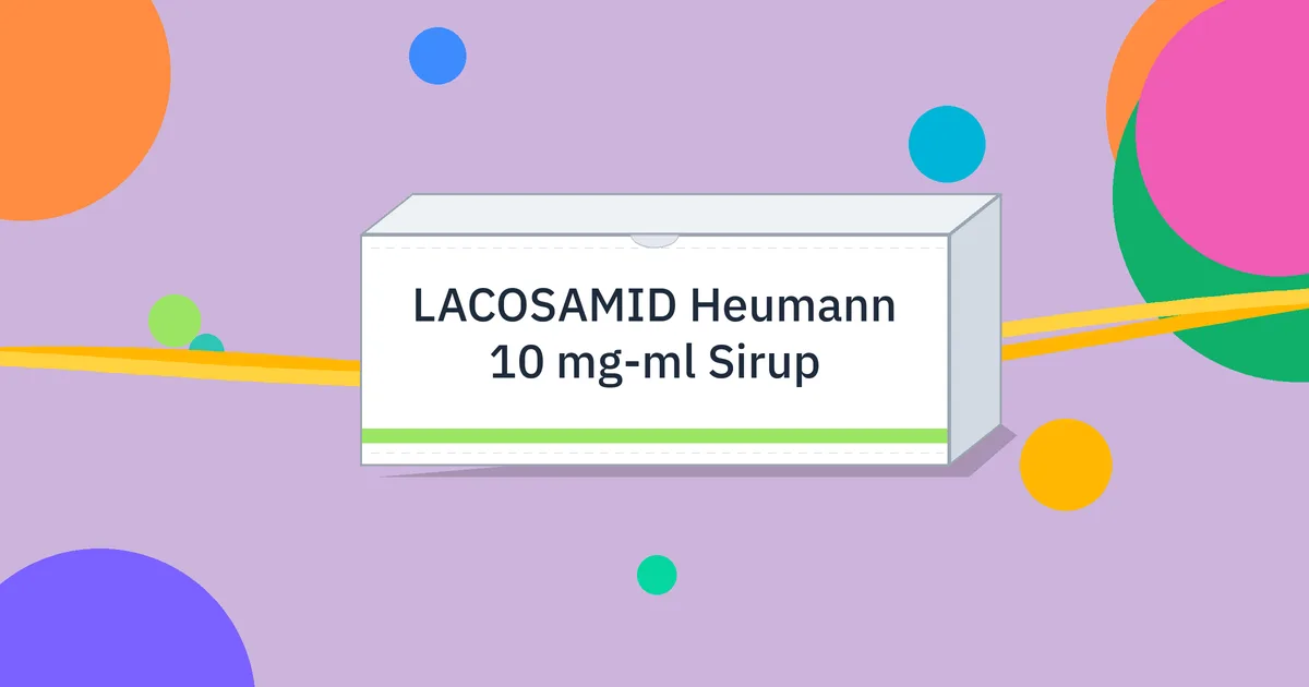 Symbolbild: Packung mit der Aufschrift LACOSAMID Heumann 10 mg-ml Sirup (PZN 18760800) – Verfügbarkeit und Bezug in Apotheken in Frankfurt am Main