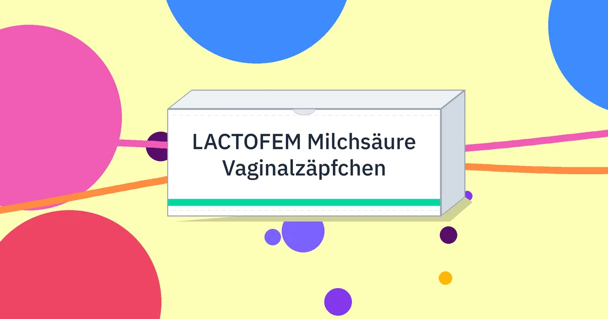 Symbolbild: Packung mit der Aufschrift LACTOFEM Milchsäure Vaginalzäpfchen (PZN 10078055) – Verfügbarkeit und Bezug in Apotheken in Frankfurt am Main
