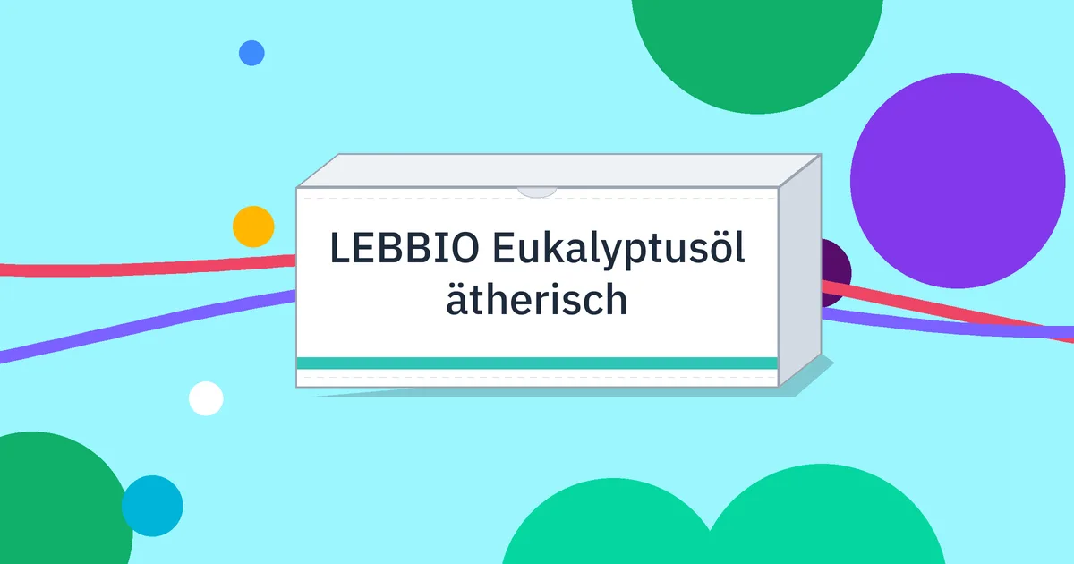 Symbolbild: Packung mit der Aufschrift LEBBIO Eukalyptusöl ätherisch (PZN 19408376) – Verfügbarkeit und Bezug in Apotheken in Frankfurt am Main