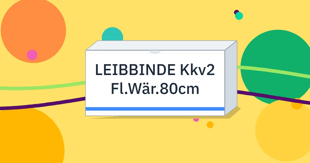 Symbolbild: Packung mit der Aufschrift LEIBBINDE Kkv2 Fl.Wär.80cm (PZN 01731734) – Verfügbarkeit und Bezug in Apotheken in Frankfurt am Main
