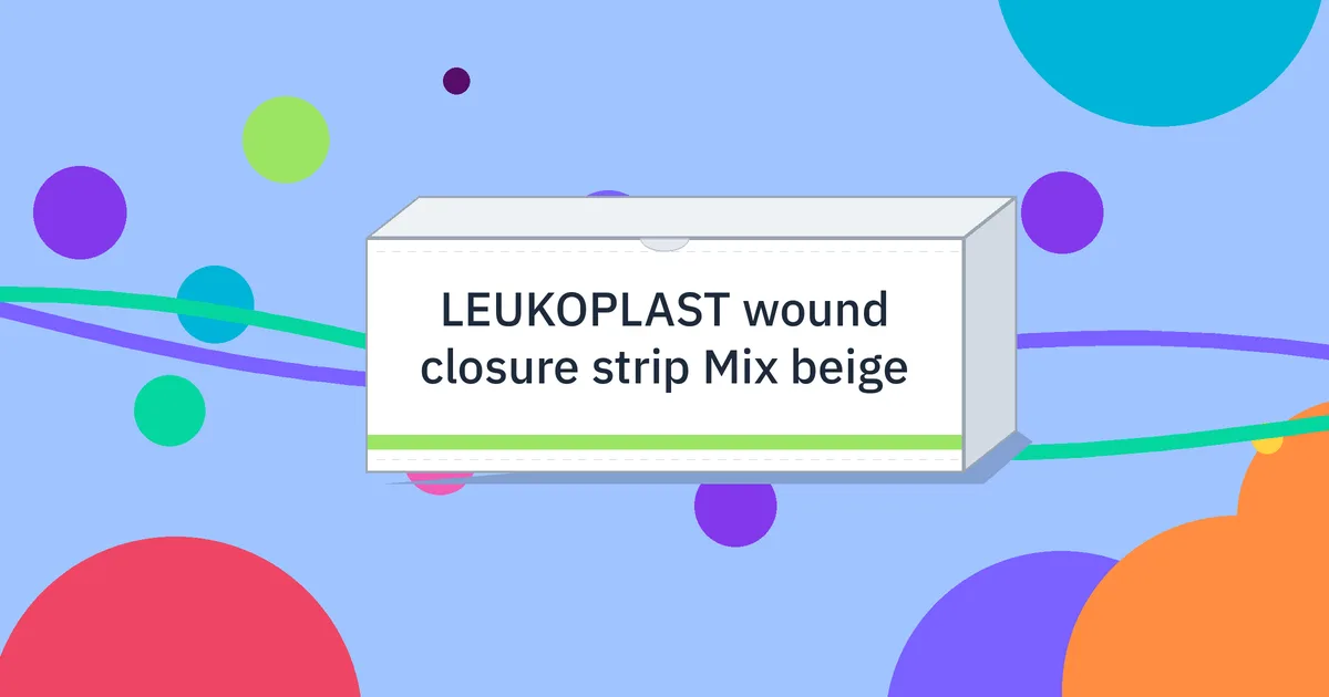 Symbolbild: Packung mit der Aufschrift LEUKOPLAST wound closure strip Mix beige (PZN 17875702) – Verfügbarkeit und Bezug in Apotheken in Frankfurt am Main