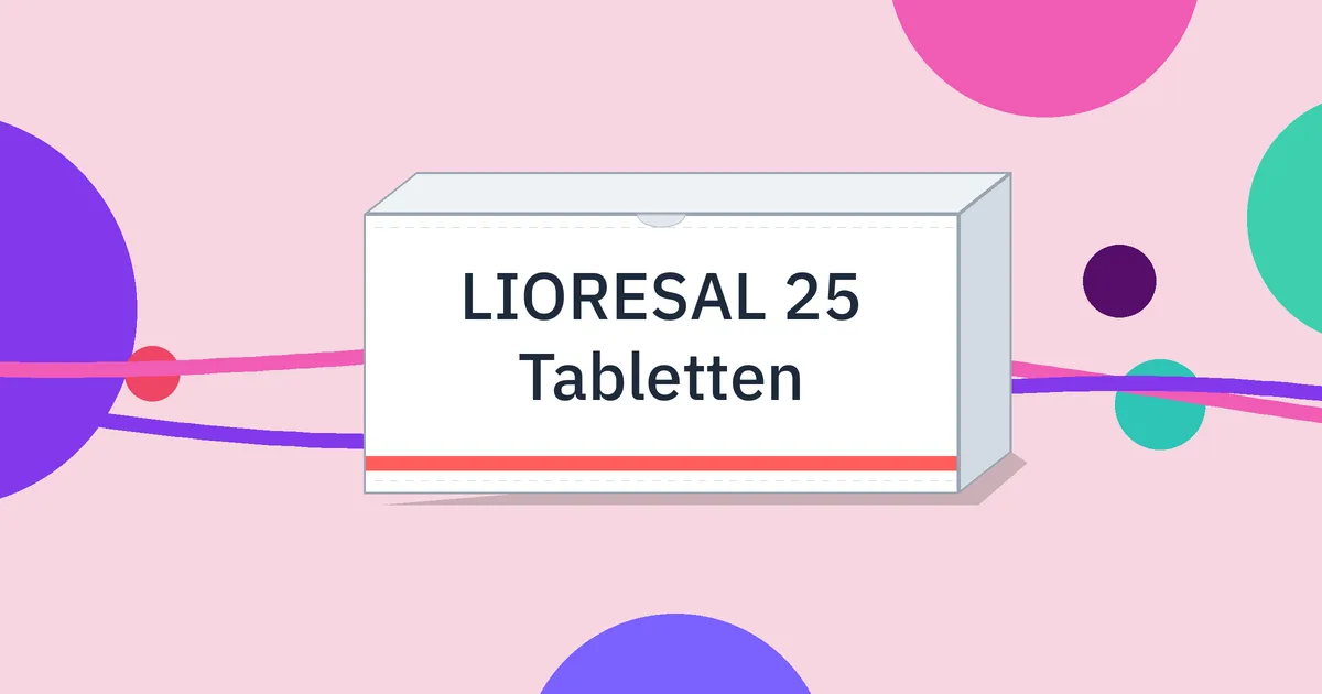 Symbolbild: Packung mit der Aufschrift LIORESAL 25 Tabletten (PZN 02499943) – Verfügbarkeit und Bezug in Apotheken in Frankfurt am Main