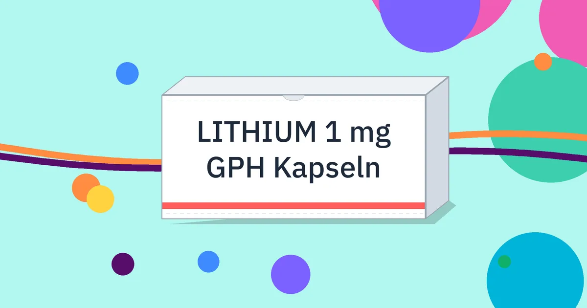 Symbolbild: Packung mit der Aufschrift LITHIUM 1 mg GPH Kapseln (PZN 19540472) – Verfügbarkeit und Bezug in Apotheken in Frankfurt am Main