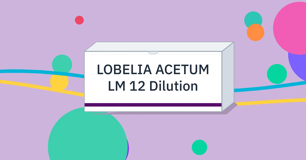 Symbolbild: Packung mit der Aufschrift LOBELIA ACETUM LM 12 Dilution (PZN 13532454) – Verfügbarkeit und Bezug in Apotheken in Frankfurt am Main